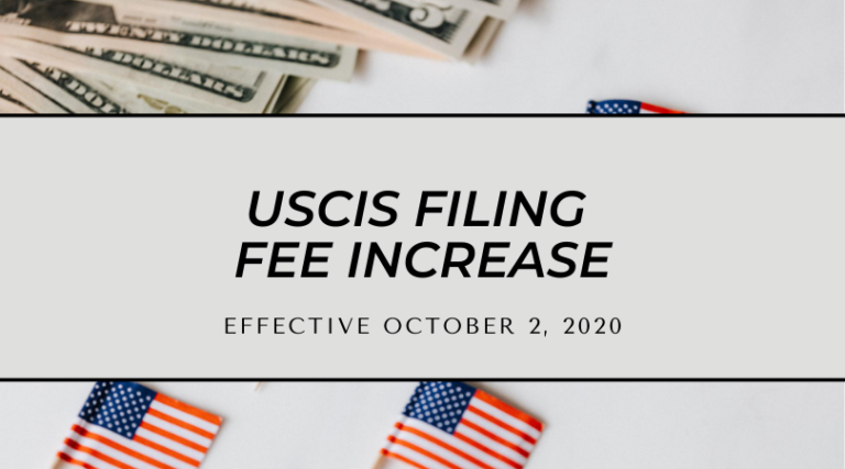 Substantial Changes to USCIS Filing Fees - Wilner and O'Reilly ...